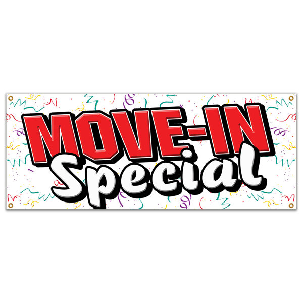 SignMission MOVE-IN-SPECIAL BANNER SIGN Apartment Rental Rent Storage Free Rent Home House | Wayfair